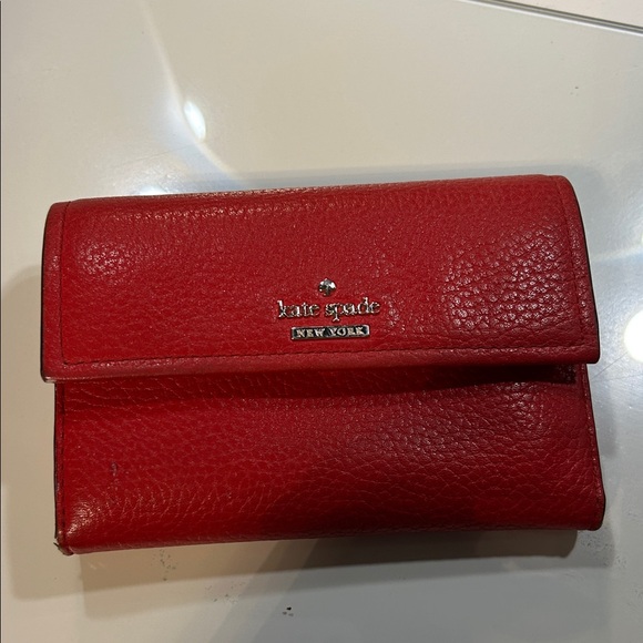 kate spade | Bags | Kate Spade Vibrant Red Leather Wallet | Poshmark